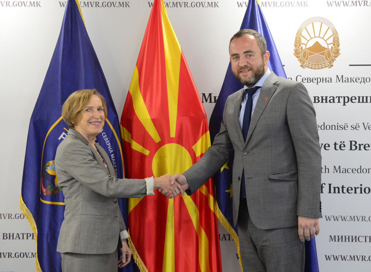 Minister of Interior Toshkovski meets OSCE/ODIHR mission chief Stirk