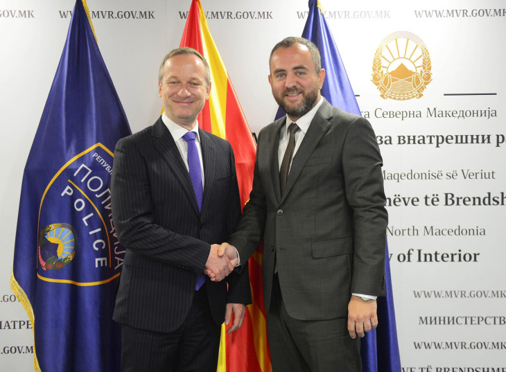 MoI Toshkovski meets OSCE Ambassador Wahl